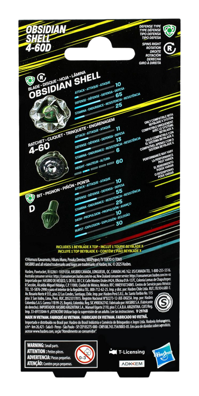Beyblade X Obsidian Shell 4-60D | Chaos Cards