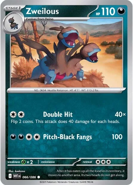 Zweilous (MASTER BALL REVERSE HOLO) : SCARLET AND VIOLET - WHITE FLARE ...