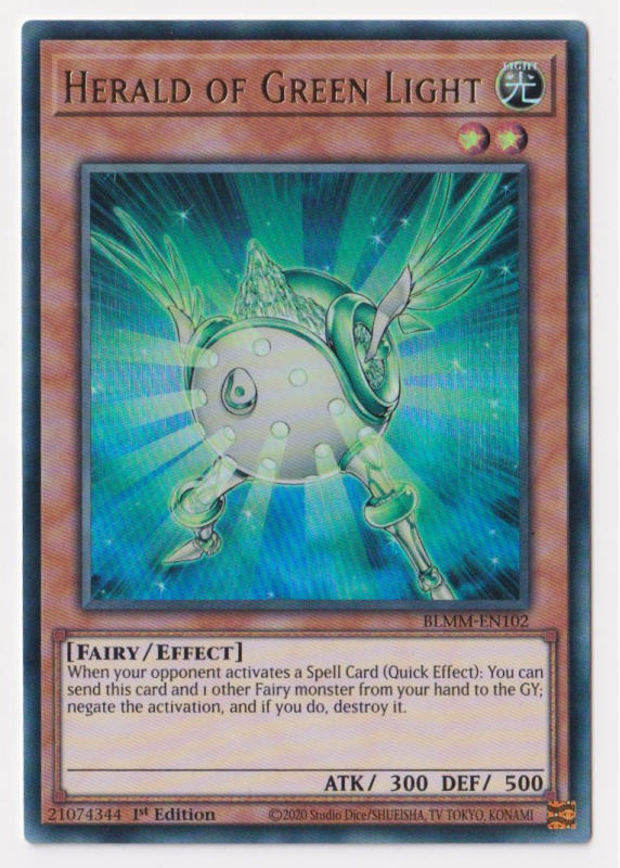 Herald of Green Light (Ultra Rare) : BLMM-EN102 - Yu-Gi-Oh! Single Card