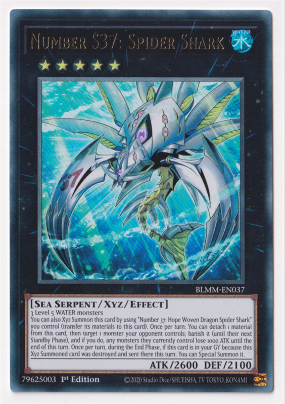 Number S37: Spider Shark (Ultra Rare) : BLMM-EN037 - Yu-Gi-Oh! Single Card