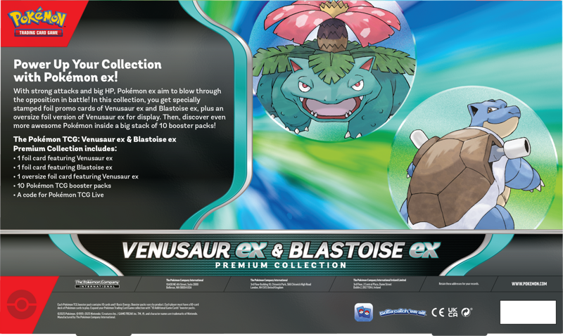 Pokemon Venusaur / Blastoise EX Premium Collection Box