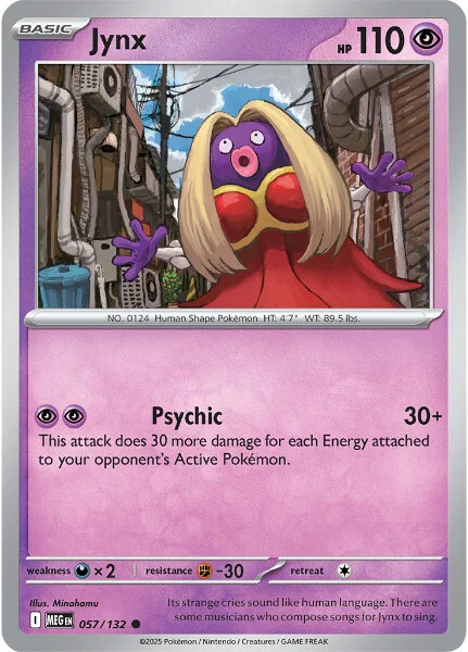 Jynx (REVERSE HOLO) : MEGA EVOLUTION 57/132 - Pokemon Single Card