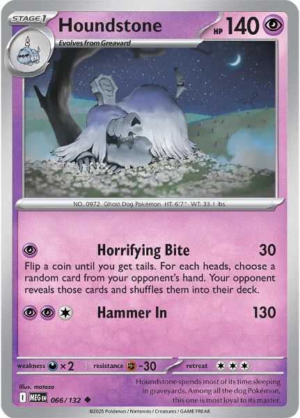 Houndstone : MEGA EVOLUTION 66/132 - Pokemon Single Card