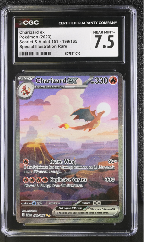 Charizard EX (SPECIAL ILLUSTRATION RARE) : 199/165 151 - CERTIFIED ...