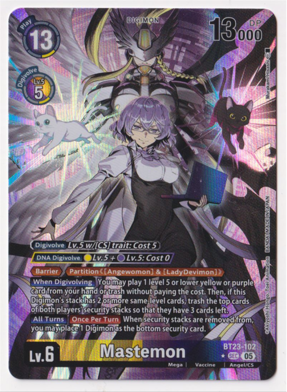 Mastemon (ALTERNATIVE ART) : BT23-102 HACKER'S SLUMBER - Digimon Card ...