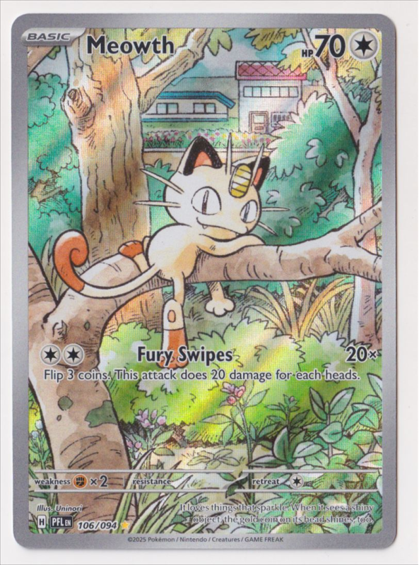 Meowth : MEGA EVOLUTION - PHANTASMAL FLAMES 106/94 - Pokemon Single Card