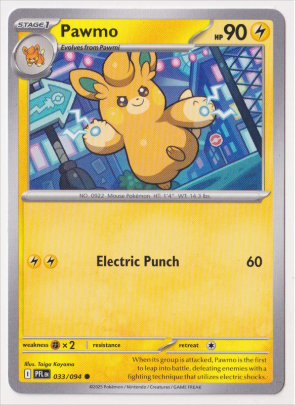 Pawmo (REVERSE HOLO) : MEGA EVOLUTION - PHANTASMAL FLAMES 33/94 ...