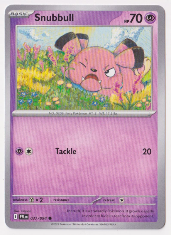 Snubbull (REVERSE HOLO) : MEGA EVOLUTION - PHANTASMAL FLAMES 37/94 ...