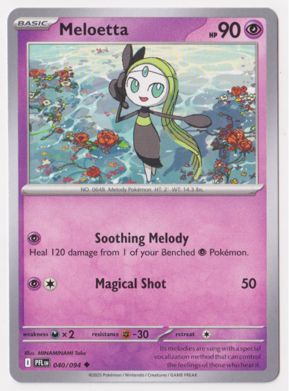 Meloetta : MEGA EVOLUTION - PHANTASMAL FLAMES 40/94 - Pokemon Single Card