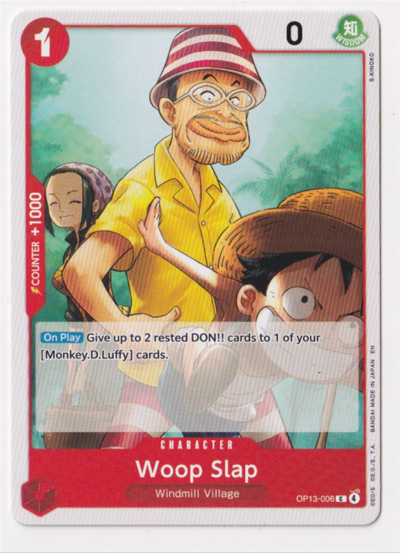 Woop Slap : OP13-006 CARRYING ON HIS WILL - One Piece Single Card