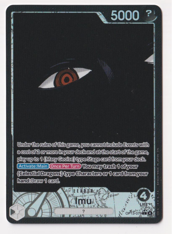 Imu (ALTERNATE ART) : OP13-079 CARRYING ON HIS WILL - One Piece Single Card
