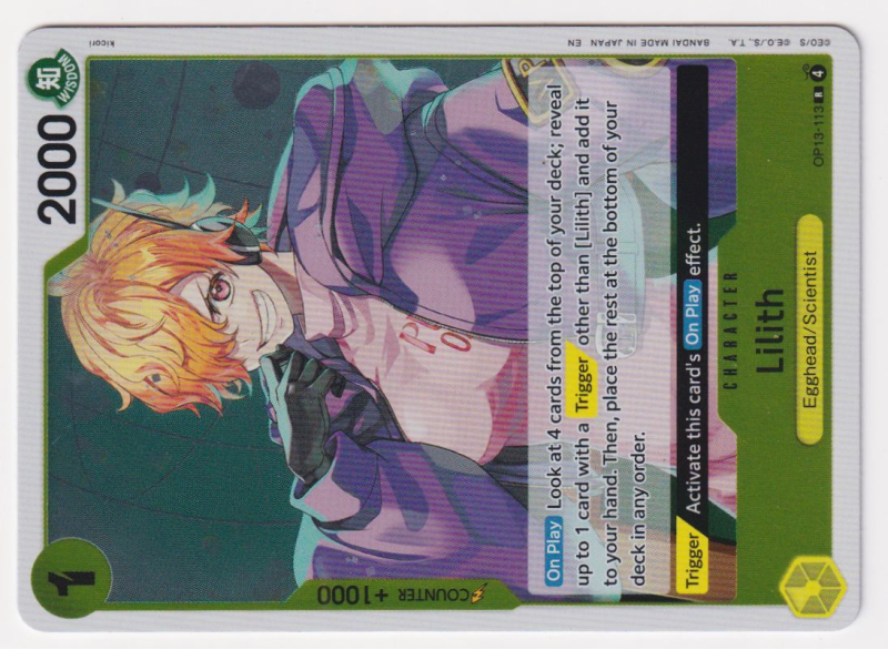 Lilith : OP13-113 CARRYING ON HIS WILL - One Piece Single Card