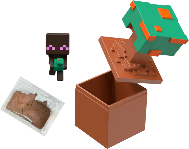 Minecraft Mini Mode Bloom Blocks Warped Fungus Mystery Figure | Chaos Cards