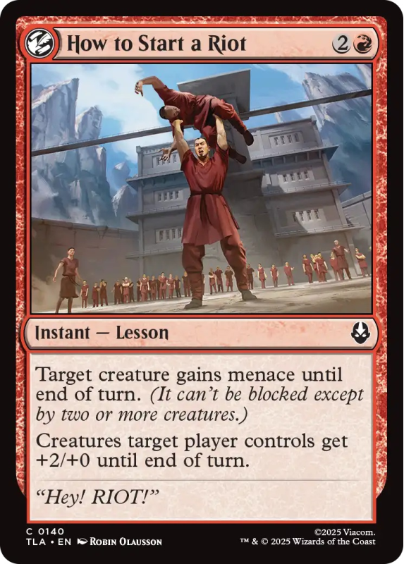 How to Start a Riot (FOIL) : 0140 AVATAR: THE LAST AIRBENDER - Magic ...