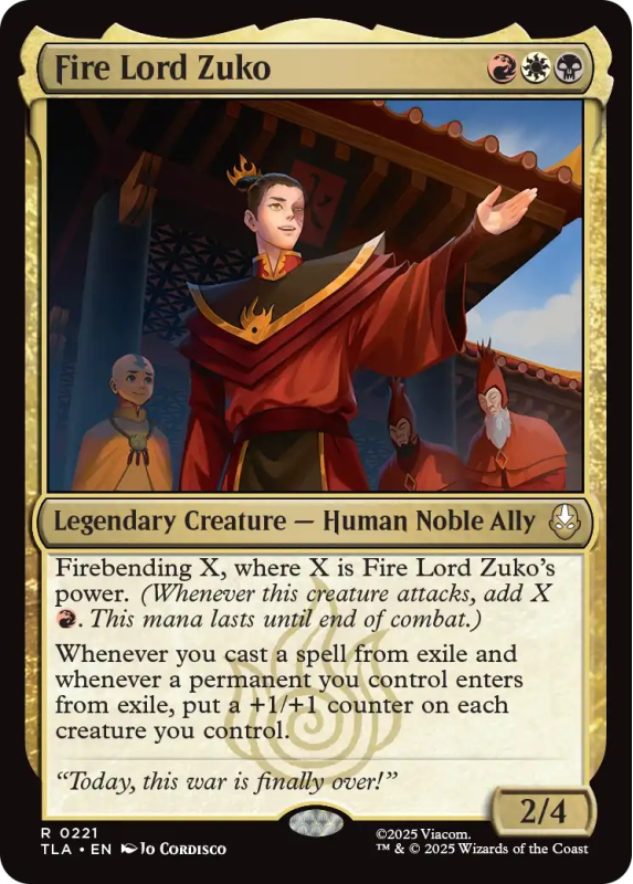 Fire Lord Zuko : 0221 AVATAR: THE LAST AIRBENDER - Magic the Gathering ...