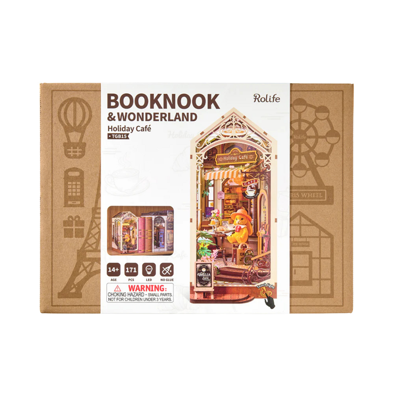 Rolife Holiday Cafe DIY Book Nook Shelf Insert TGB15