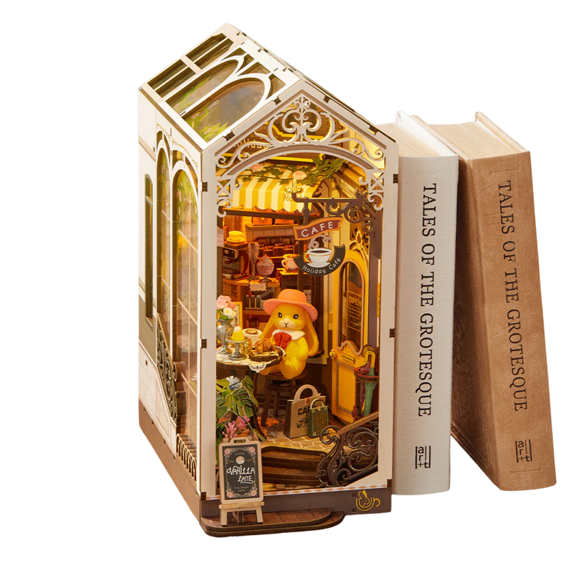 Rolife Holiday Cafe DIY Book Nook Shelf Insert TGB15