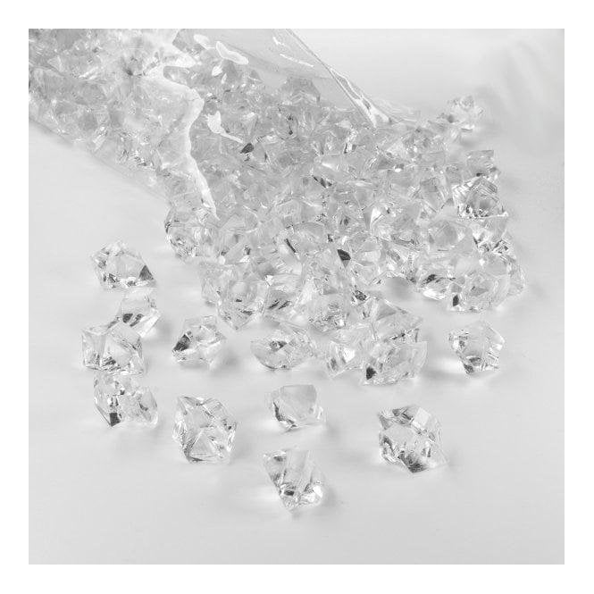 Plastic 4 Games Small Acrylic Gems (Pack of 25) - Transparent Clear ...