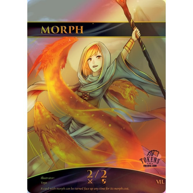 Tokens for MTG - Morph 2/2 (FOIL) | Chaos Cards