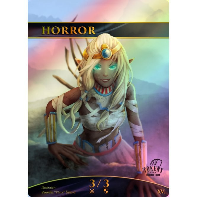 Tokens for MTG - Horror 3/3 (FOIL) | Chaos Cards