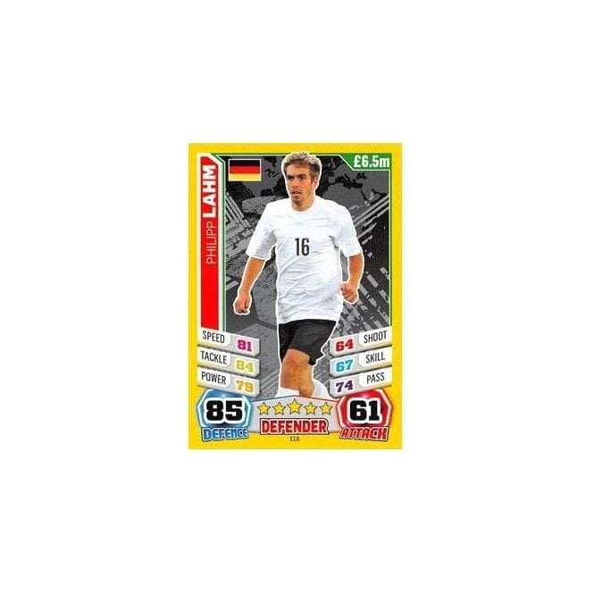 MATCH ATTAX ENGLAND 2014 Single Card : #118 Philipp Lahm | Chaos Cards