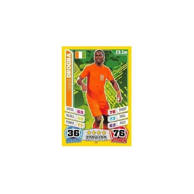 MATCH ATTAX ENGLAND 2014 Single Card : #161 Didier Drogba | Chaos Cards