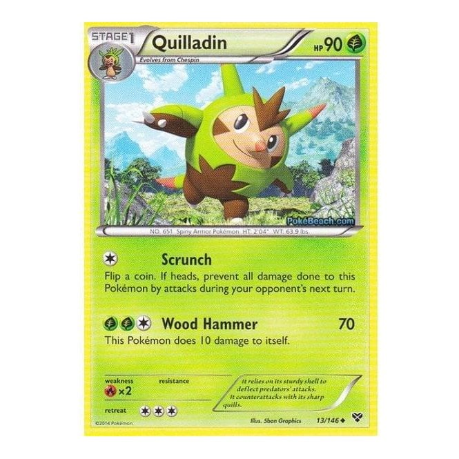 Pokemon Quilladin Card Quilladin #10/162 XY BREAKthrough Pokemon