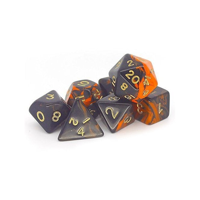 Legend Dice Dice Set : 16mm Oblivion Orange | Chaos Cards