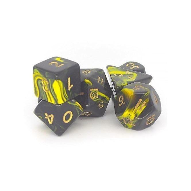 Legend Dice Dice Set : 16mm Oblivion Yellow | Chaos Cards