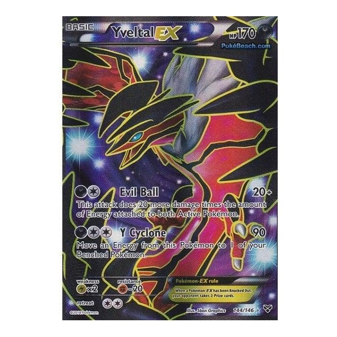 Pokemon Single Card XY - BASE SET - 144/146 : Yveltal EX | Chaos Cards
