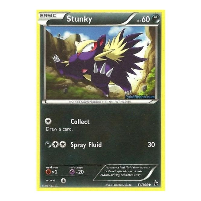 Pokemon Single Card XY - FLASHFIRE - 054/106 : Stunky | Chaos Cards