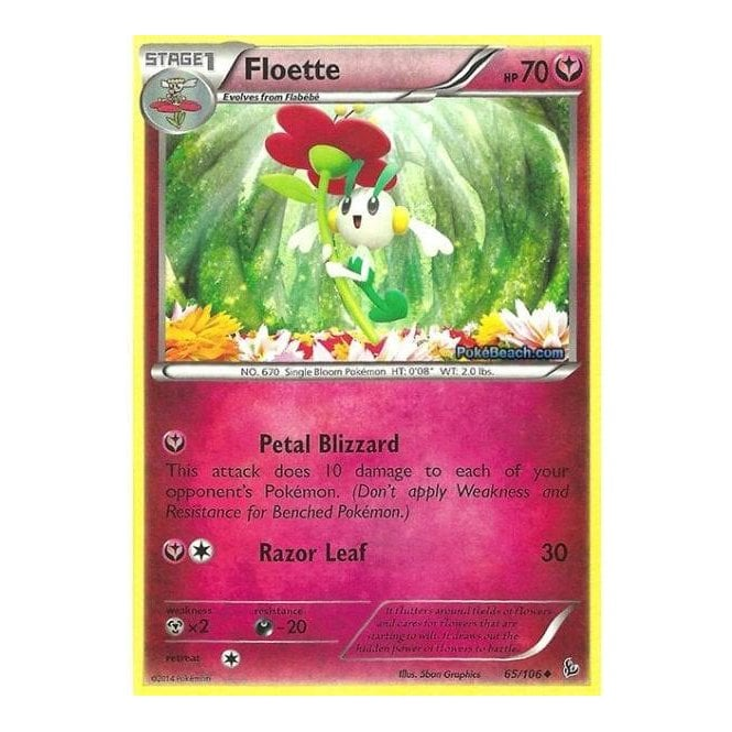 Pokemon Single Card XY - FLASHFIRE (Reverse Holo) - 065/106 : Floette ...