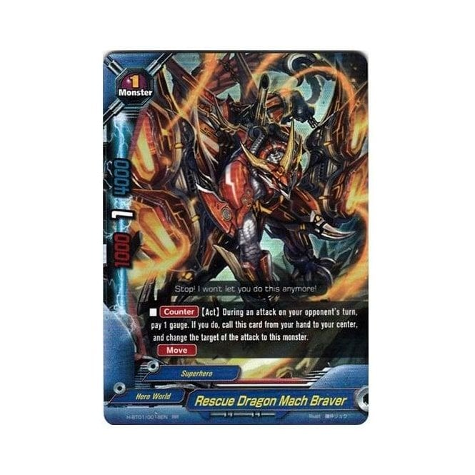 Future Card Buddyfight Card H-BT01-0018 Rescue dragon Mach braver ...