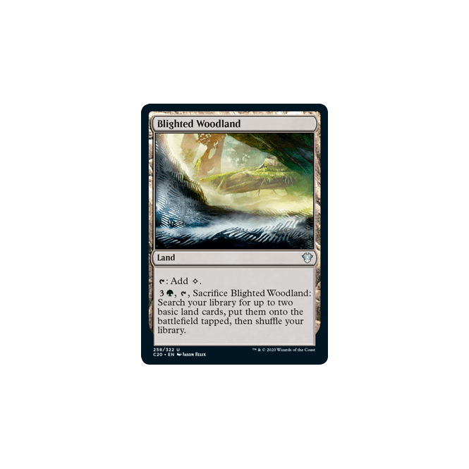 Blighted Woodland : COMMANDER 2020 258/274 - Magic the Gathering Single ...