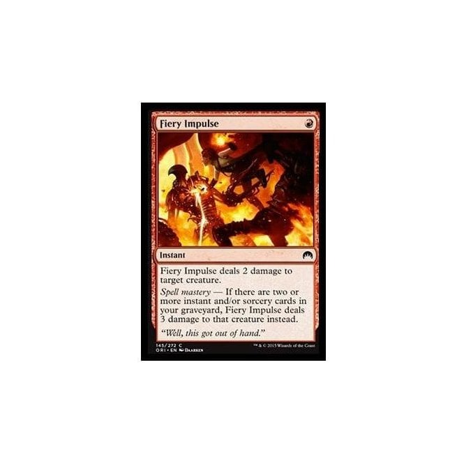 Fiery Impulse : MAGIC ORIGINS 145/272 - Magic the Gathering Single Card