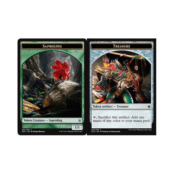 Saproling / Treasure (TOKEN) : EXPLORERS OF IXALAN TOKEN - Magic the ...