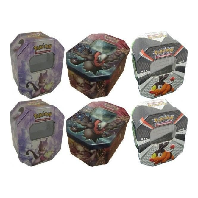 Pokemon Empty Tin - Storage for 200-300 Cards (style may vary) - Bundle ...