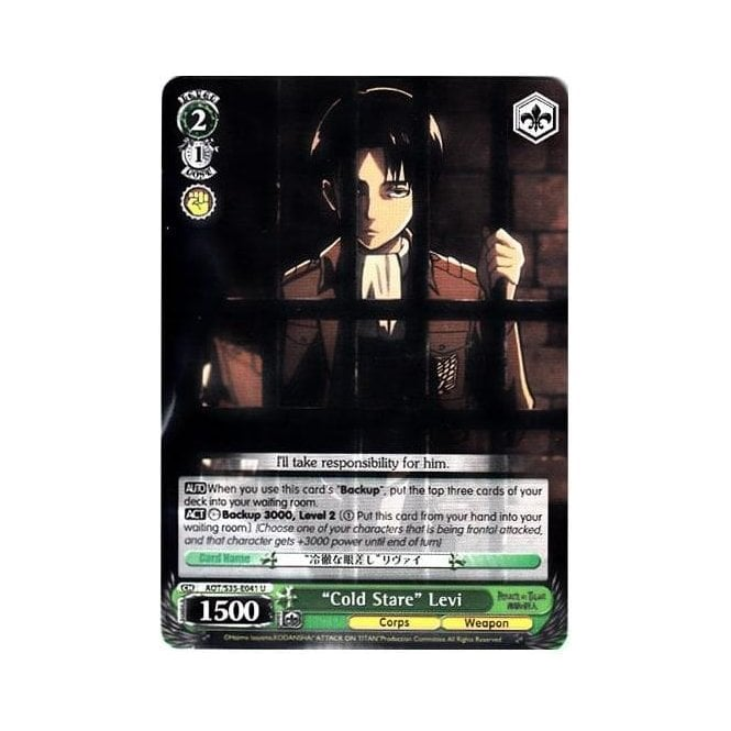 Weiss/Schwarz Single S35 - Attack on Titan E041 : 'Cold Stare' Levi ...