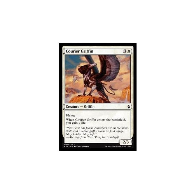 Courier Griffin (FOIL) : BATTLE FOR ZENDIKAR 021/274 - Magic the ...