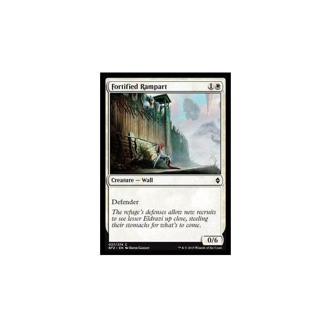 Fortified Rampart (FOIL) : BATTLE FOR ZENDIKAR 027/274 - Magic the ...