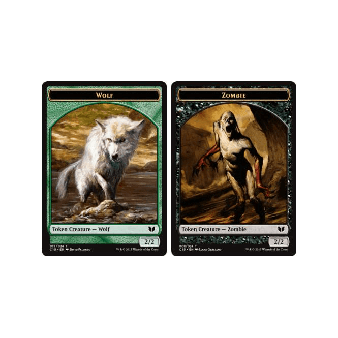 Zombie // Wolf (TOKEN) : COMMANDER 2015 TOKEN 08&19 - Magic the ...