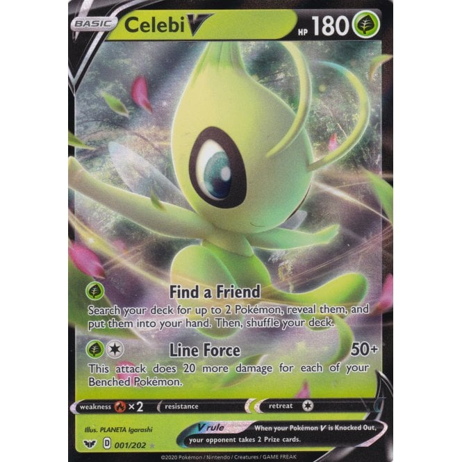 Pokemon Single Card Sword & Shield Base Set - 01/202 : Celebi V | Chaos ...