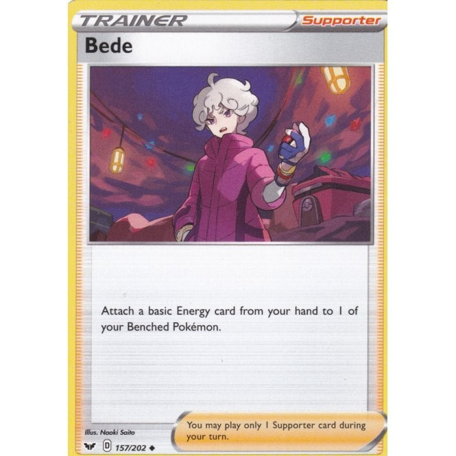 Pokemon Single Card Sword & Shield Base Set - 157/202 : Bede | Chaos Cards